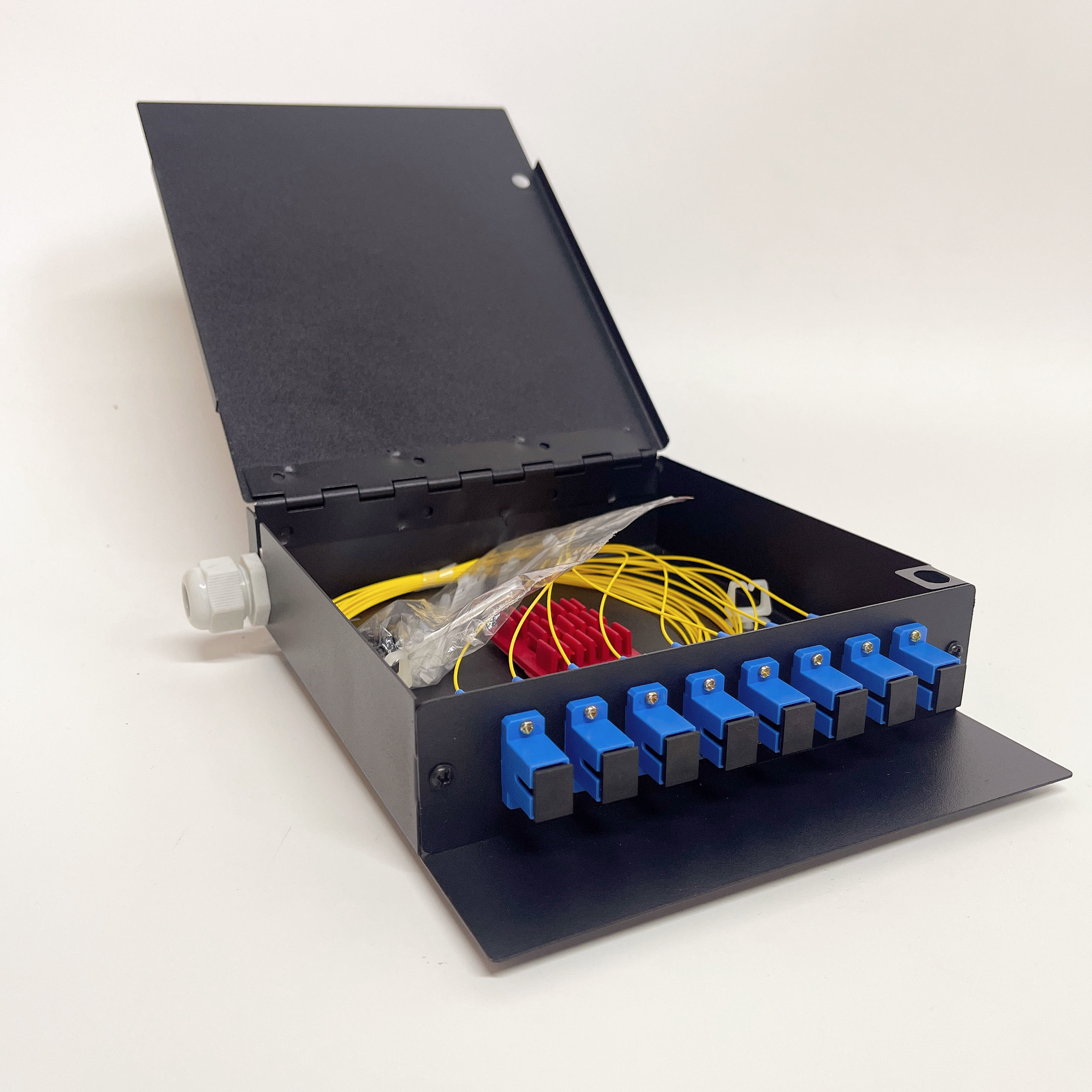 8 코어 SC UPC 실내 벽 장착 광섬유 패치 패널 유통 터미널 박스